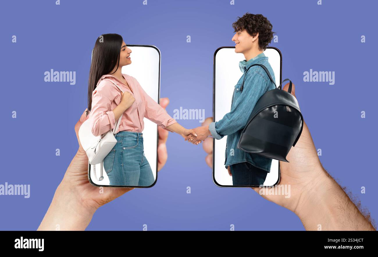 Couple Connecting Through Technology While Enjoying Their Relationship