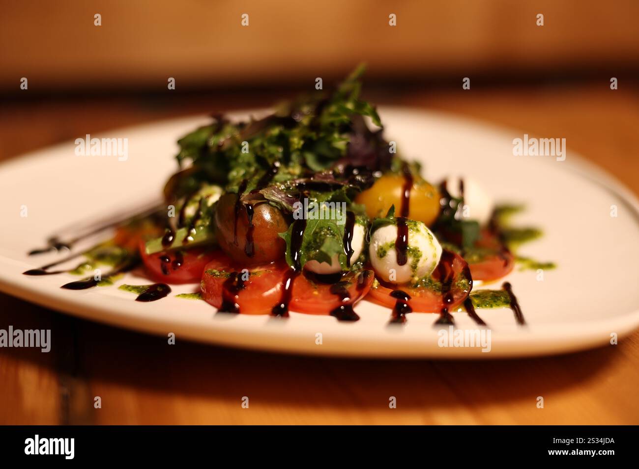 Caprese salad for restaurant menu Stock Photo - Alamy