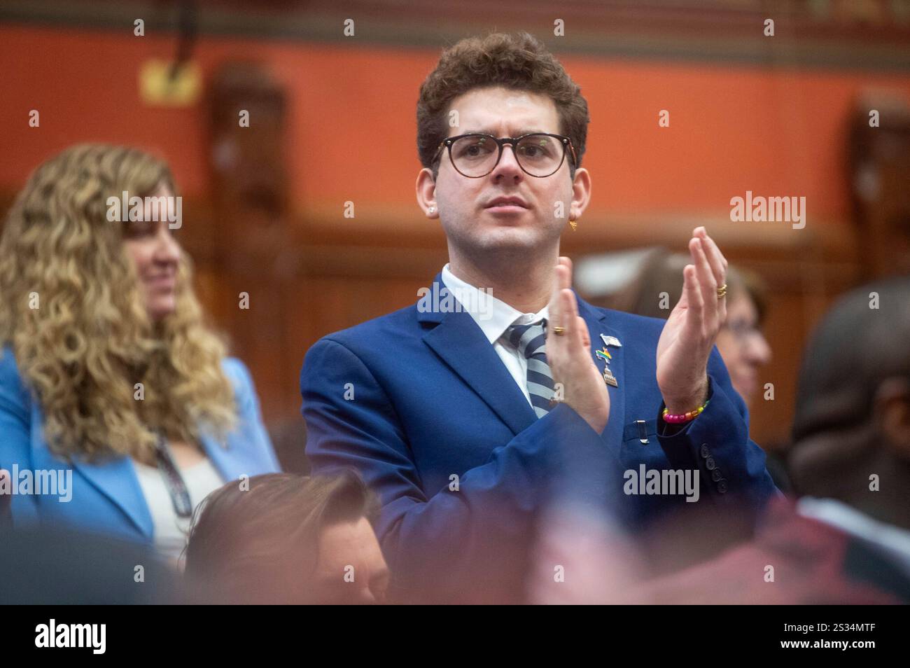 Rep. MJ Shannon (D-117), during the opening day of the legislative ...