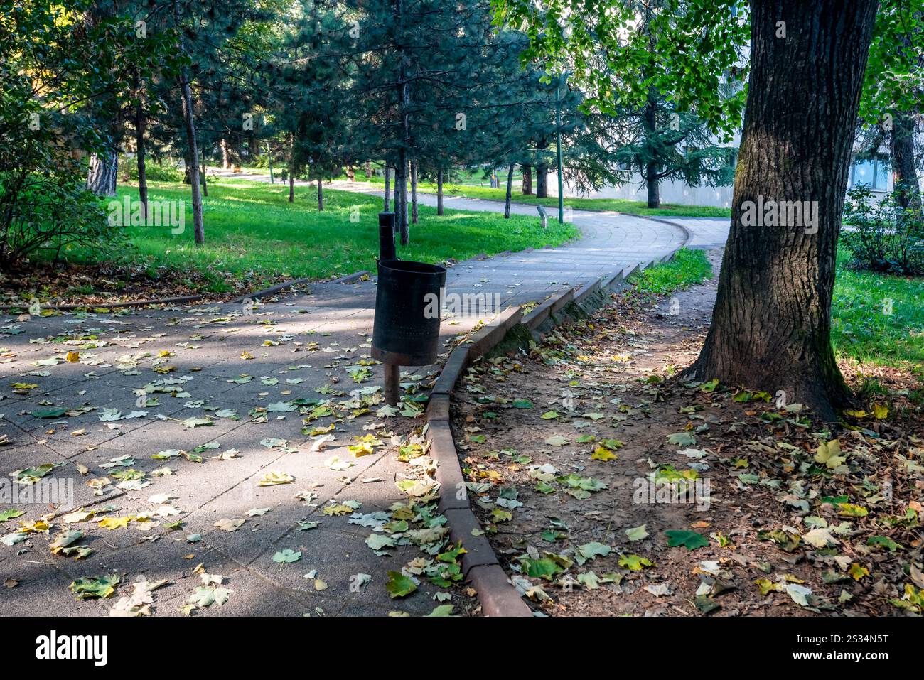 Walking path in Niska Banja, spa resort in Serbia Stock Photo - Alamy