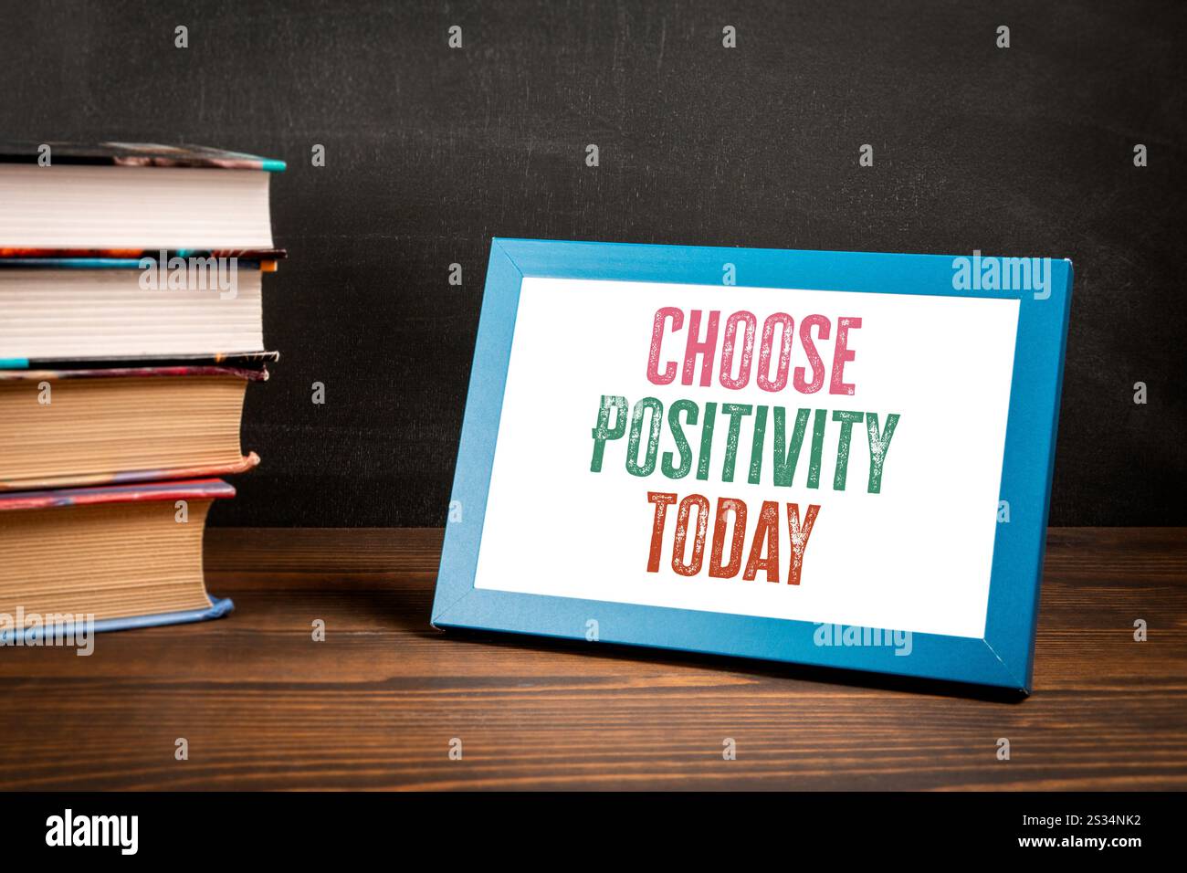Choose Positivity Today. Motivational text in a picture frame Stock ...