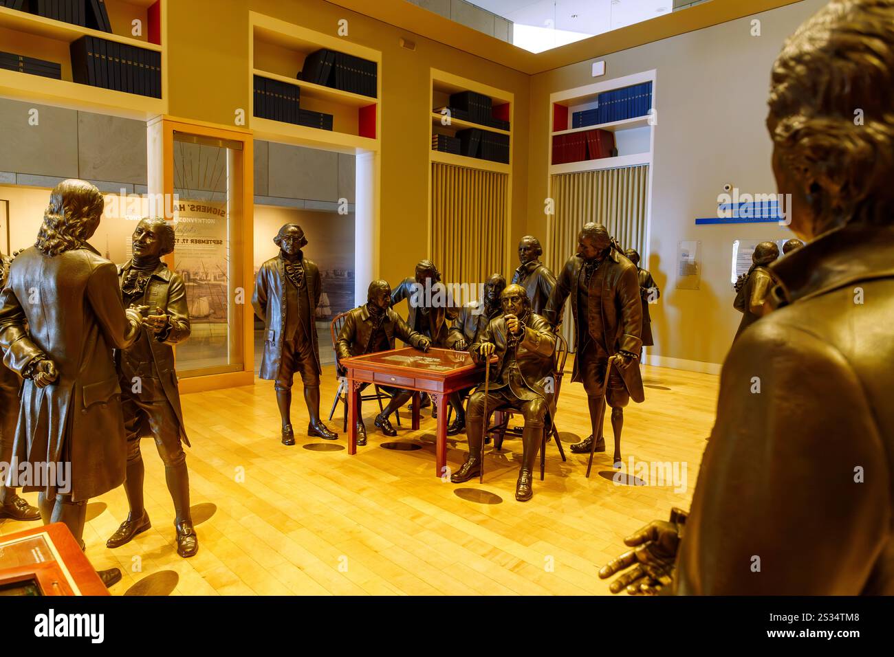 life-size bronze sculptures of the delegates of the 1787 Constitutional ...