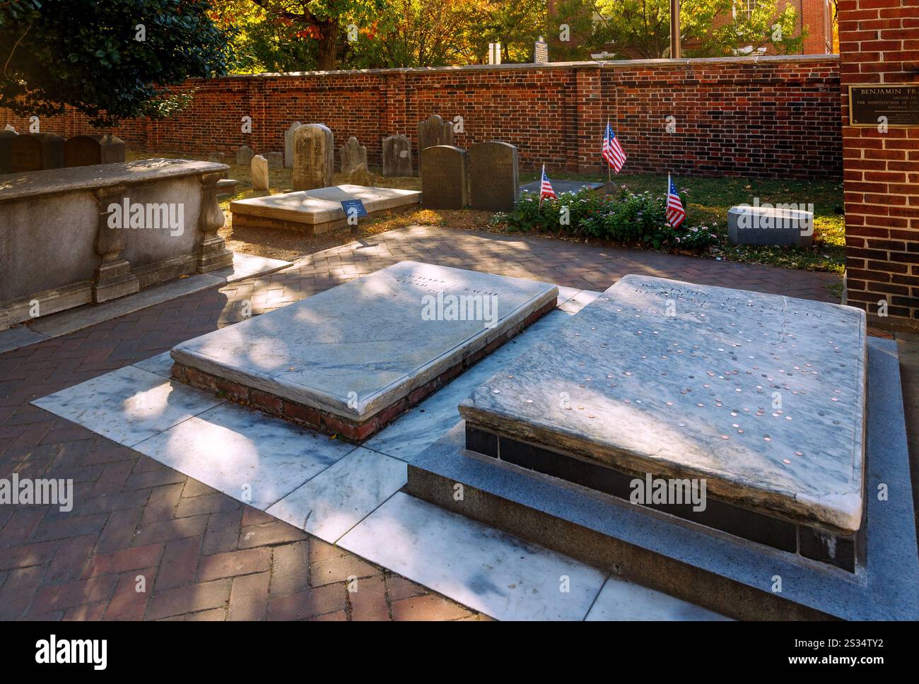 Christ Church Burial Ground with graves of Deborah and Benjamin ...