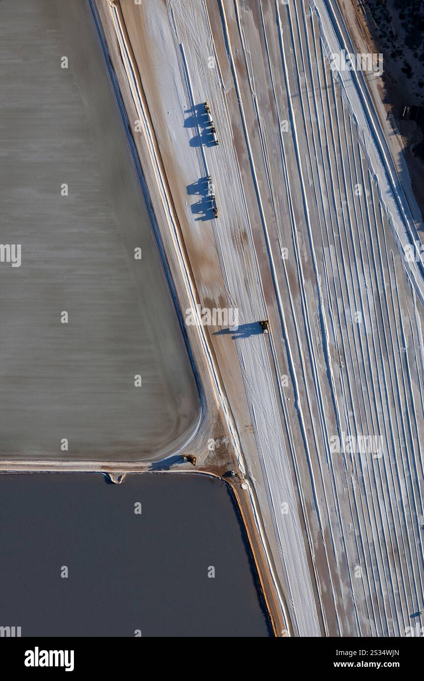 Shark Bay Aerial View of Salt Mining, Western Australia, Australia ...