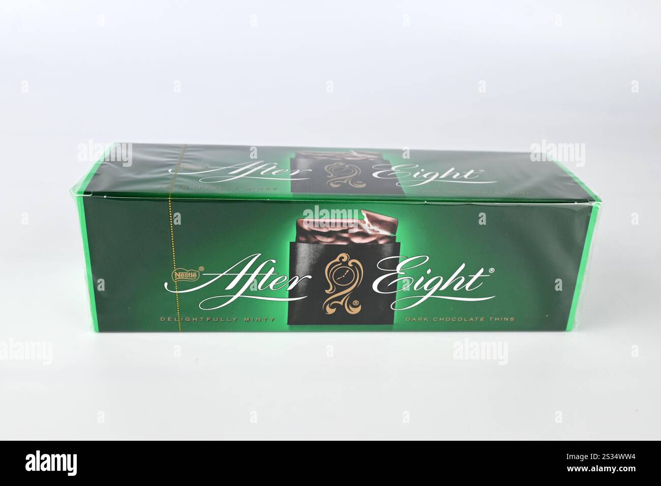 After Eight chocolate mint thins in box – Wales, UK – 12 December 2024 ...