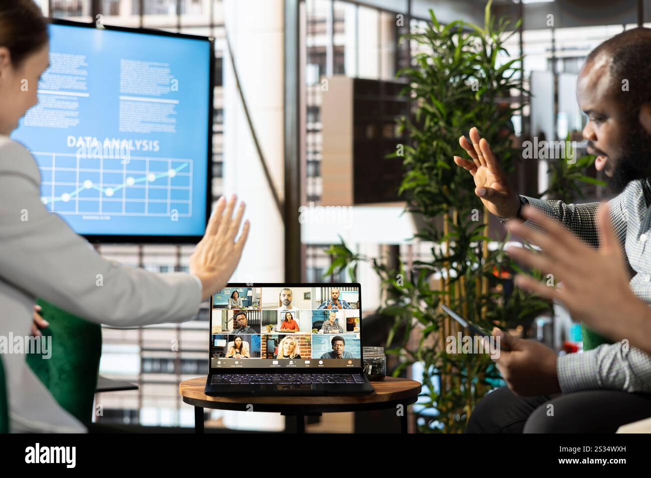 Ceo executive team analyzing details hi-res stock photography and ...