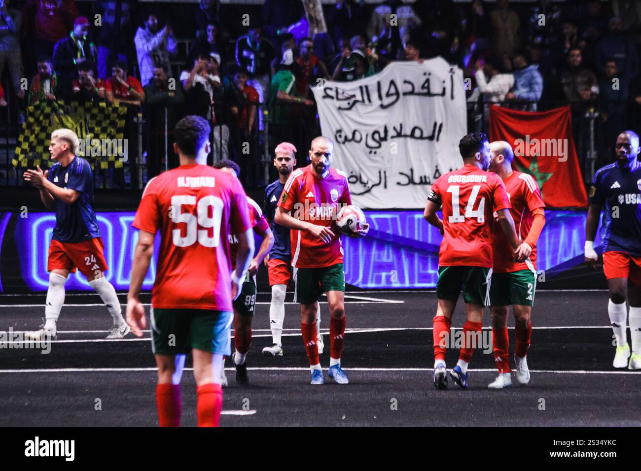 Milan, Italy. 08th Jan, 2025. Morocco vs USA at Kings League Arena ...