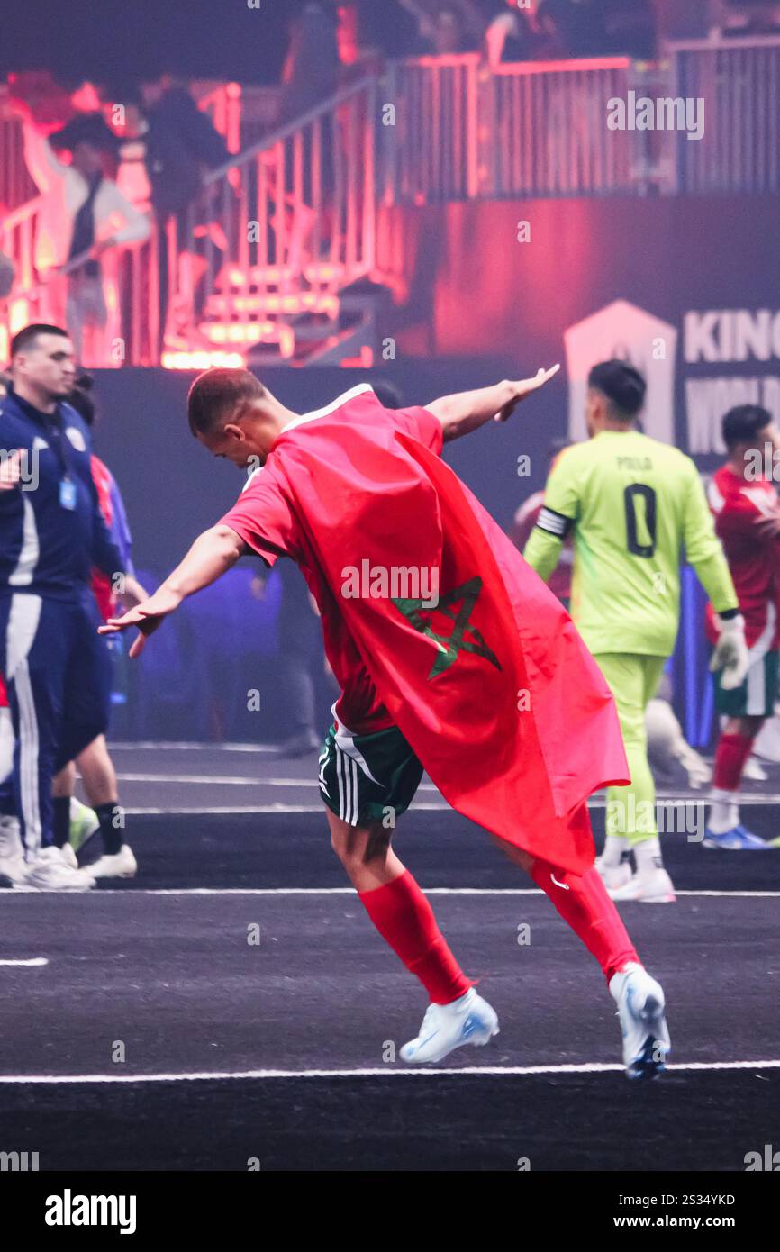 Milan, Italy. 08th Jan, 2025. Morocco vs USA at Kings League Arena ...