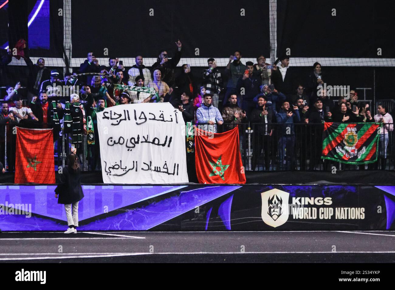 Milan, Italy. 08th Jan, 2025. Morocco vs USA at Kings League Arena ...