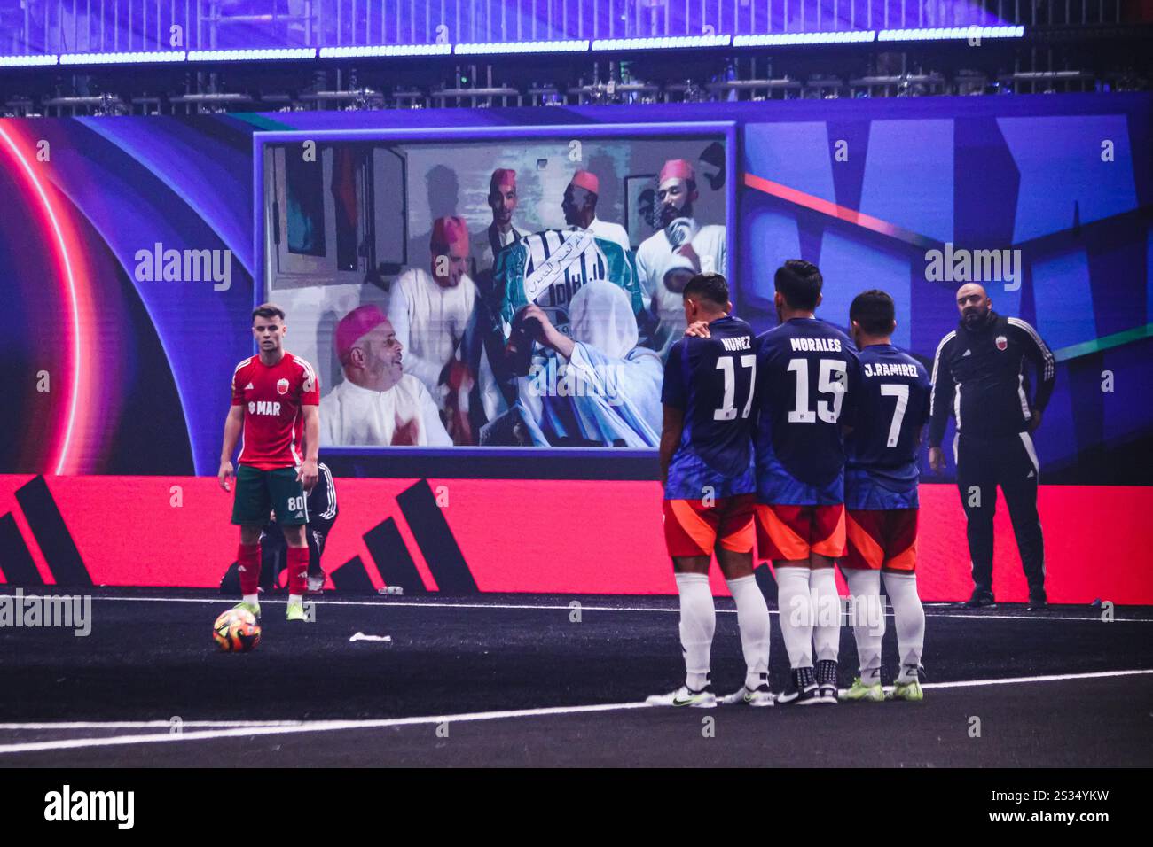 Milan, Italy. 08th Jan, 2025. Morocco vs USA at Kings League Arena ...