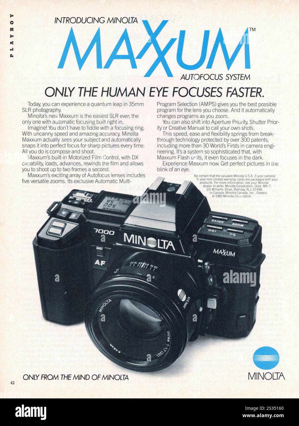 Vintage "Playboy" April 1985 magazine issue advert, USA Stock Photo - Alamy