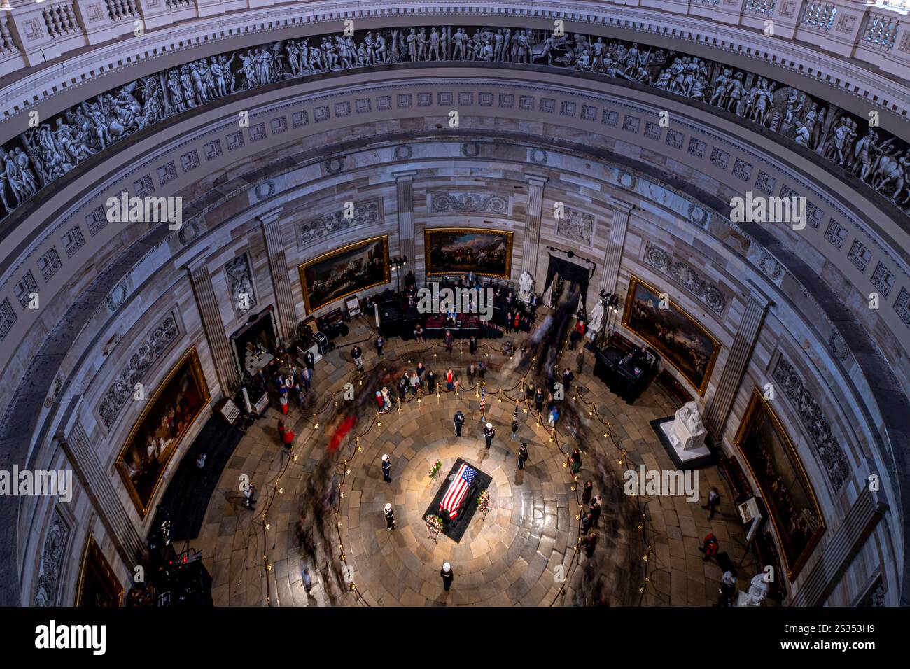 The flag-draped casket of former President Jimmy Carter lies in state ...