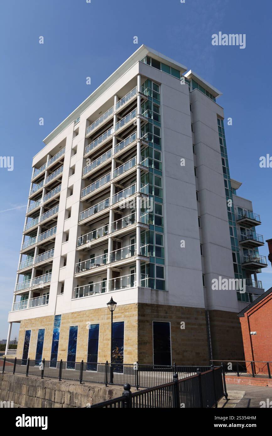 Modern apartment blocks in Cardiff bay Wales UK Housing residential ...