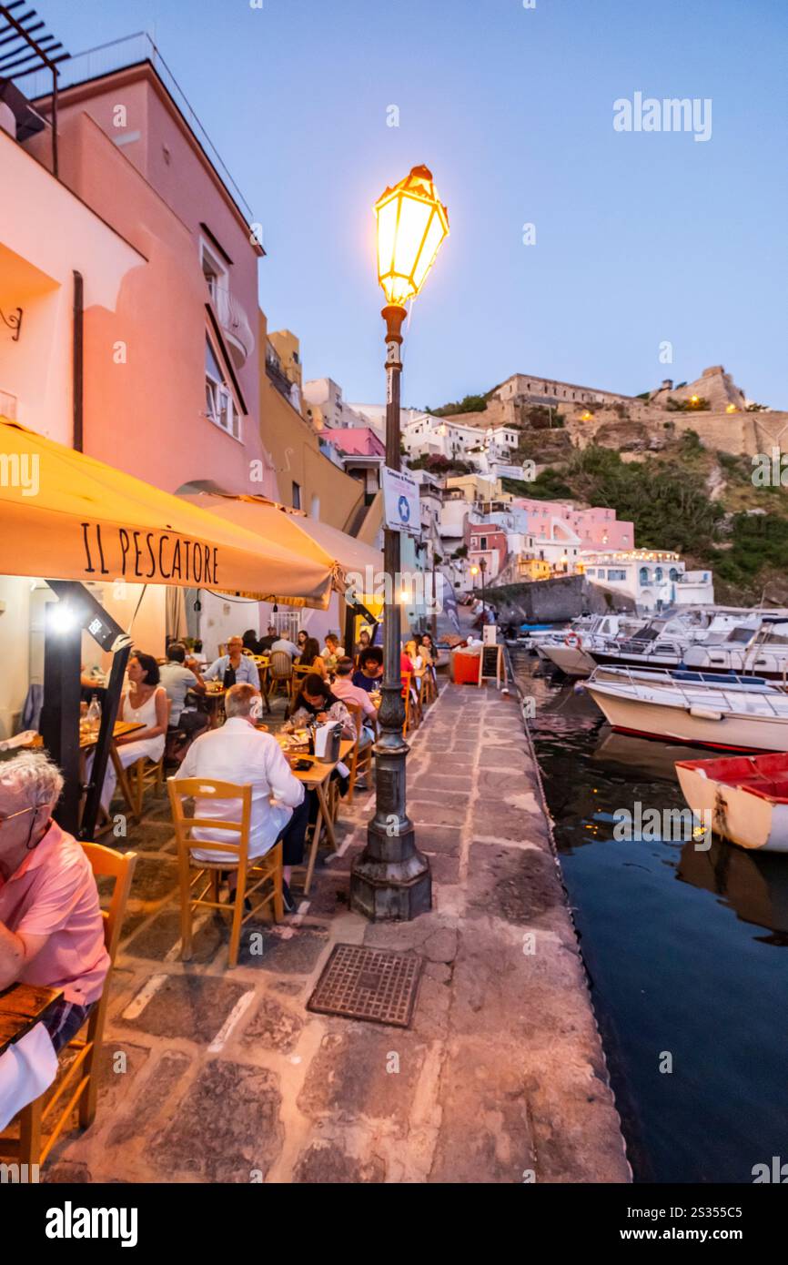 Restaurant Il Pescatore, marina Corricella, Procida Island, Gulf of ...