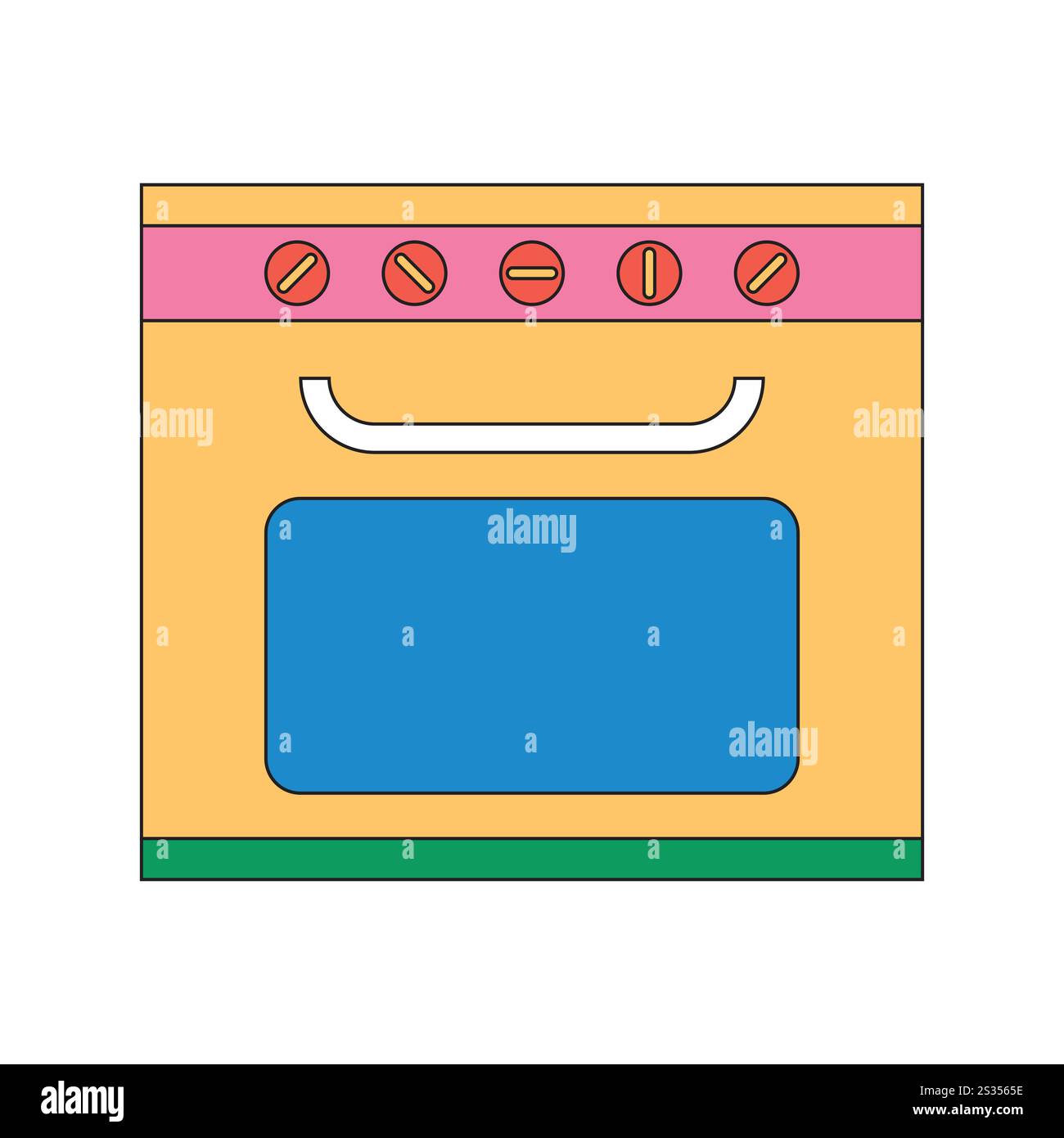 Illustration big oven unique design abstract with blank background ...