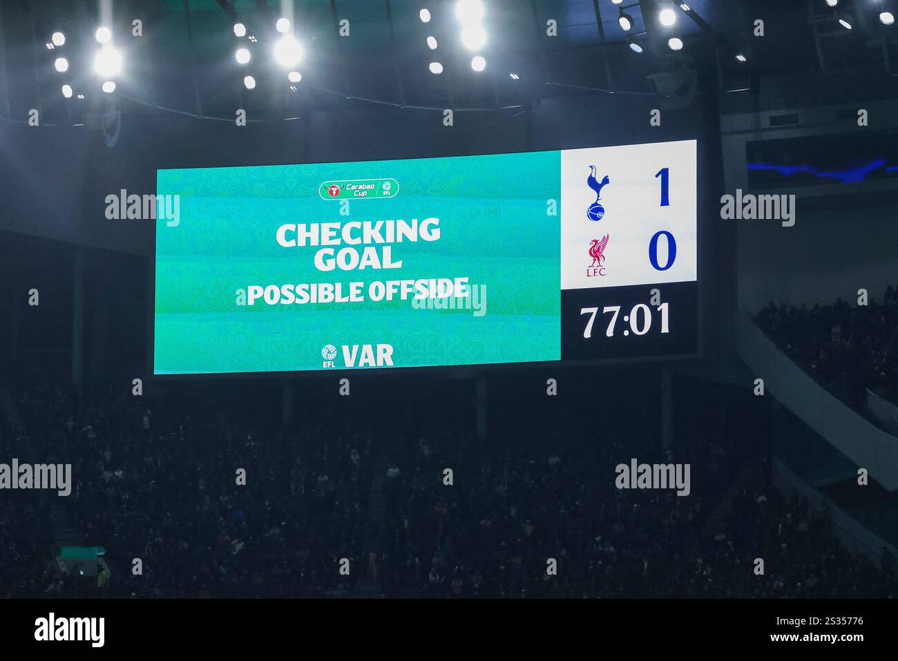 8th January 2025; Tottenham Hotspur Stadium, London, England; Carabao ...