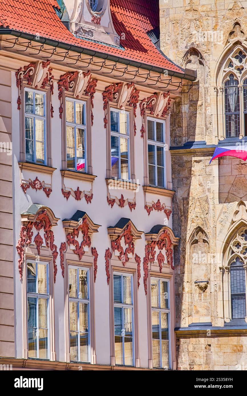 Window facade with many different design and architectural features on ...