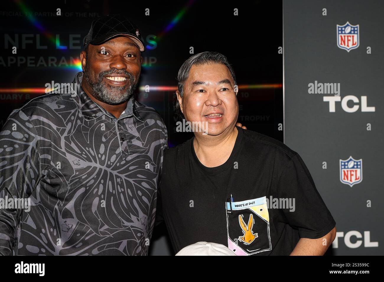 Las Vegas, NV, USA. 8th Jan, 2025. NFL Hall of Fame member Warren Sapp ...