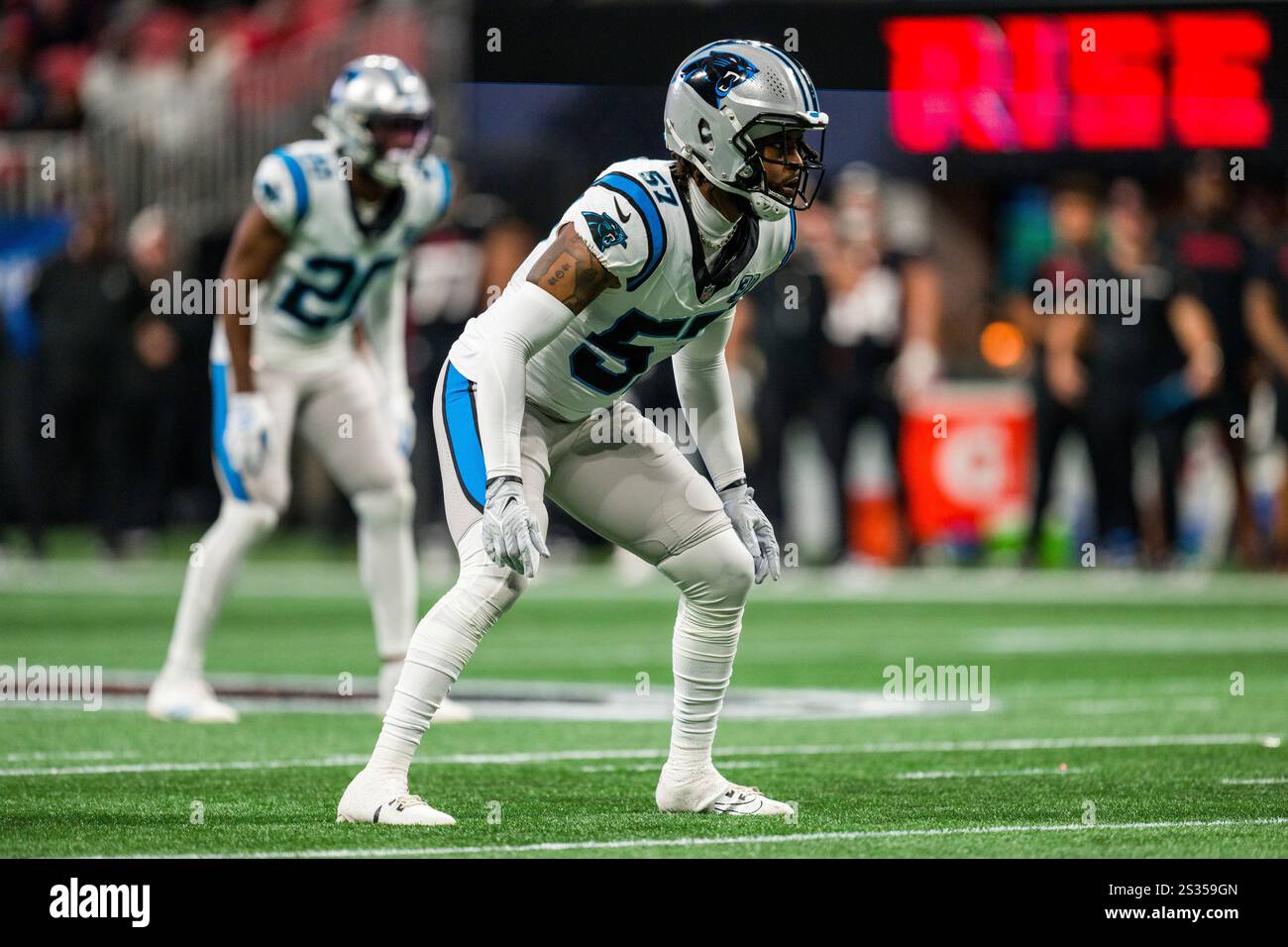 Carolina Panthers linebacker Chandler Wooten (57) lines up during the ...