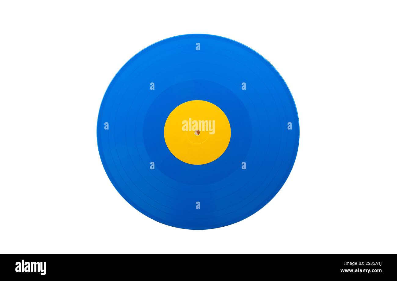 Blue colored vinyl record hi-res stock photography and images - Alamy