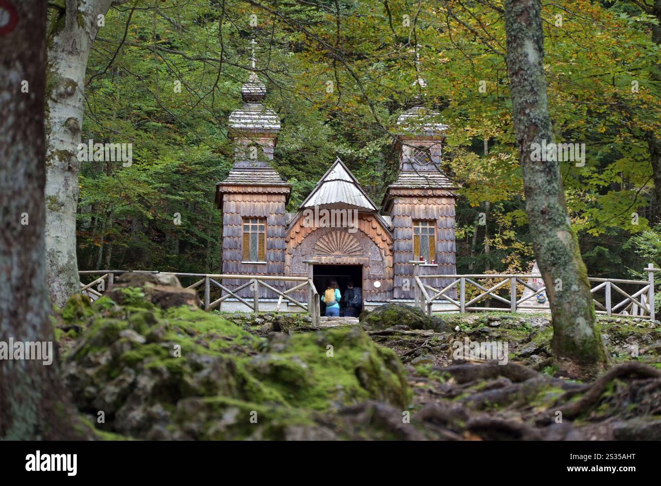 Russian Chapel at Vrisic Pass, Triglav National Park, Julian Alps ...