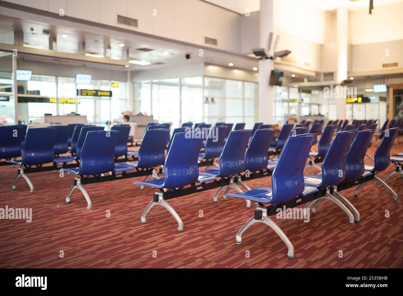 Departure at the airport Traveling concept. terminal departure area ...