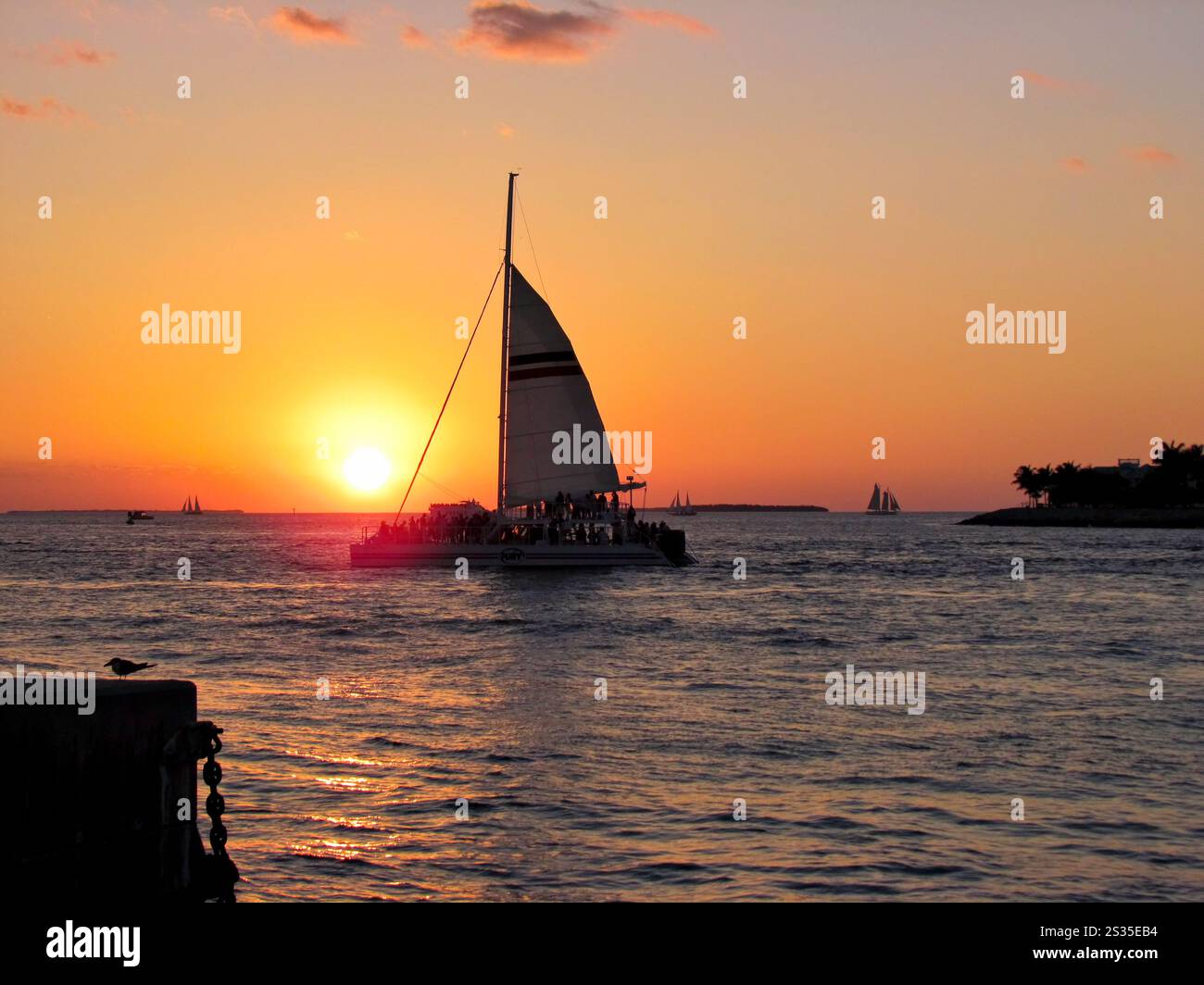 Sailing sunset in key hi-res stock photography and images - Alamy