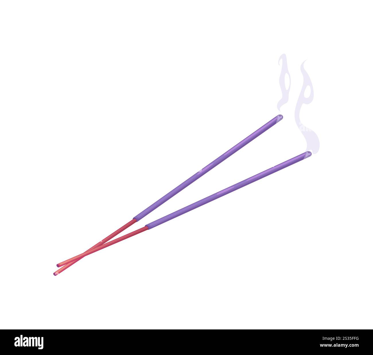 Incense burning emitting smoke Stock Vector Images - Alamy