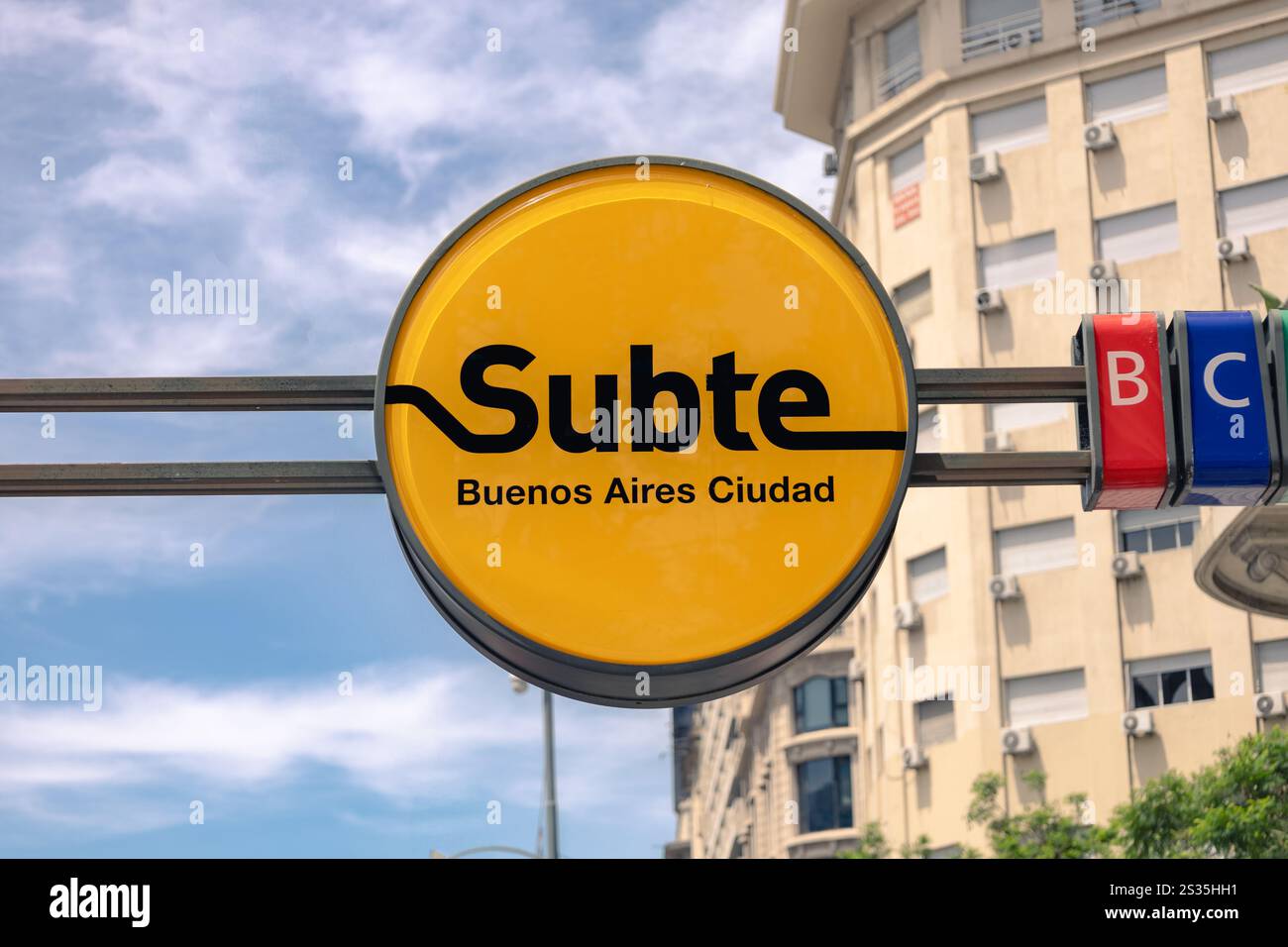 Buenos Aires, Argentina. January 01, 2025. View of Buenos Aires Metro ...