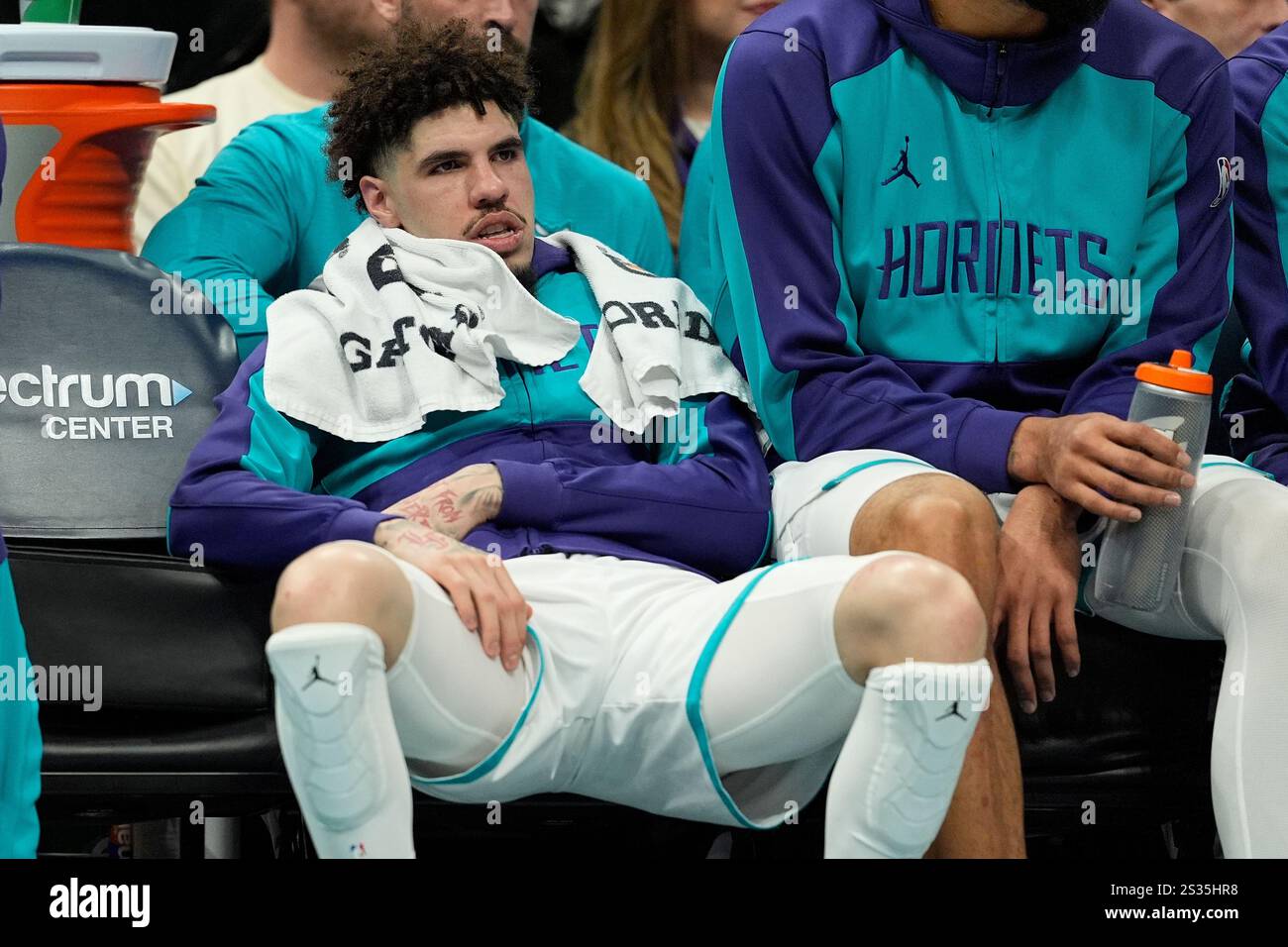 Charlotte Hornets guard LaMelo Ball (1) during the first half of an NBA ...