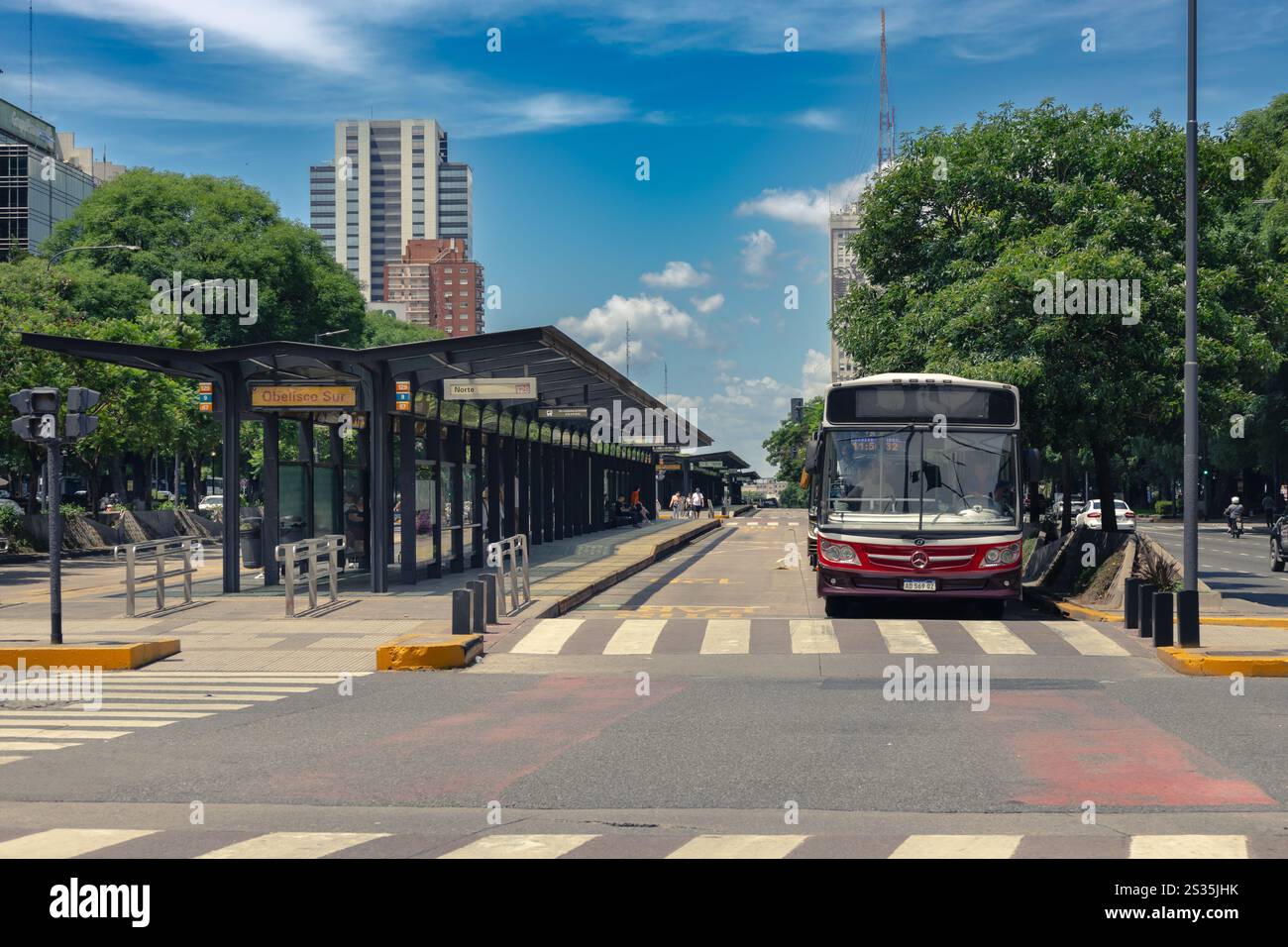 Buenos Aires, Argentina. January 01, 2025. Metrobus Public bus ...