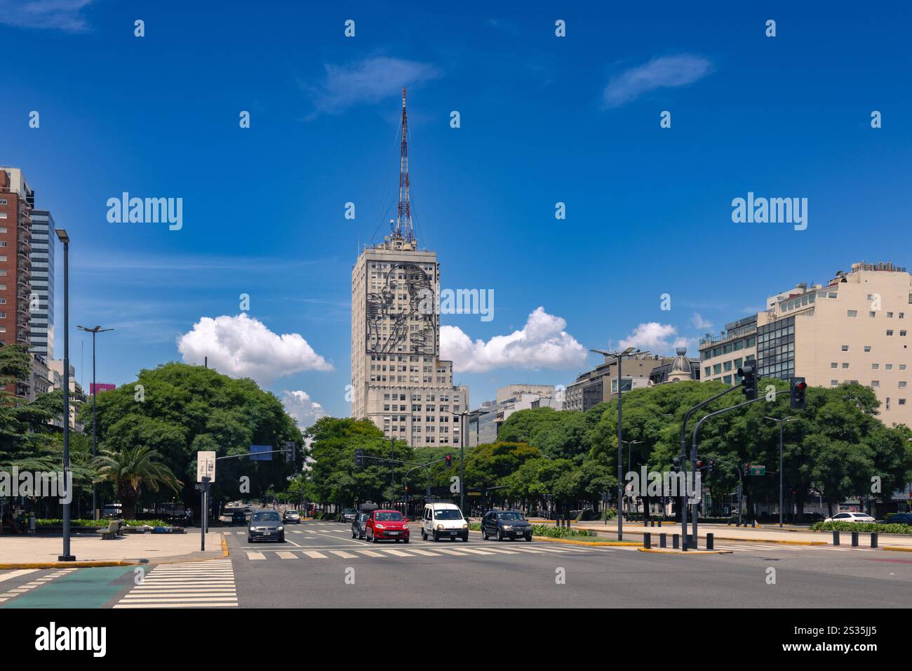 Buenos Aires, Argentina. January 01, 2025. A large steel image of María ...