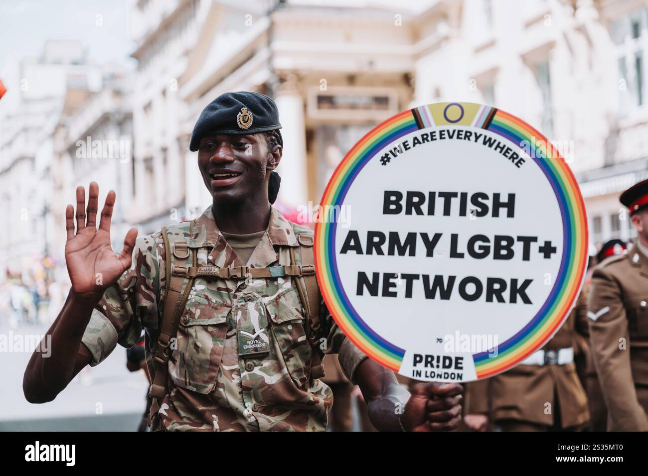 British Army LGBTQ+ Network at the Pride of London 2024 Parade Stock ...