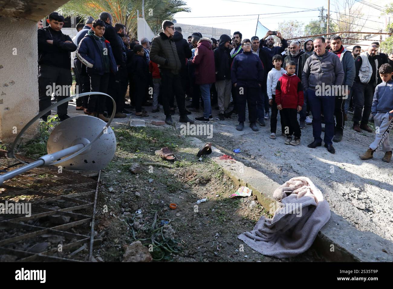 Tubas, Tubas in the northern West Bank. 8th Jan, 2025. Palestinians are ...