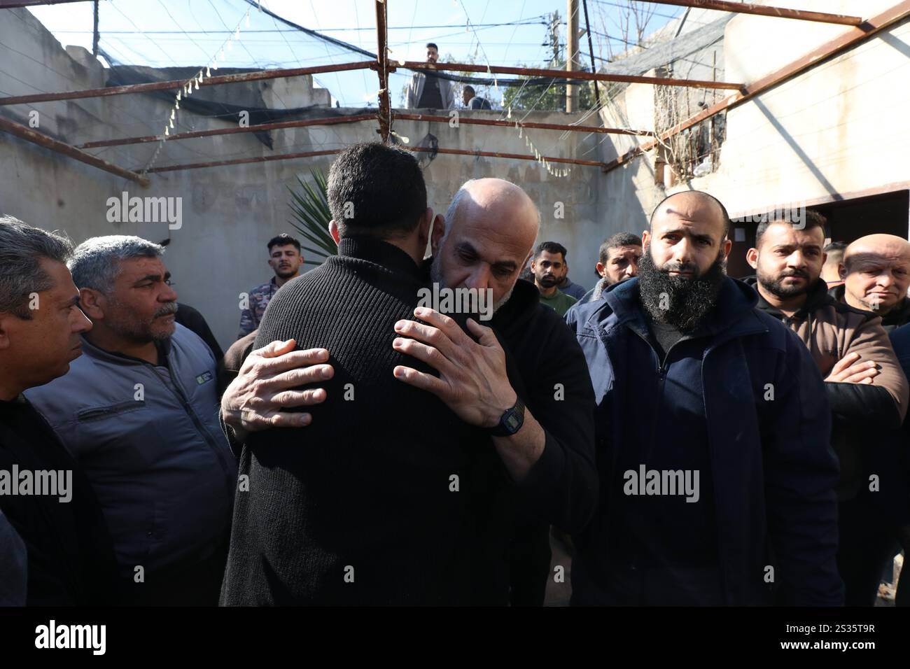 Tubas, Tubas in the northern West Bank. 8th Jan, 2025. People mourn ...