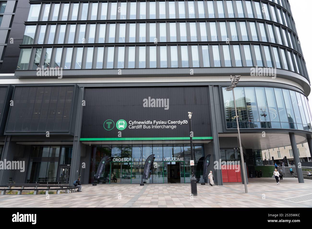 Cardiff Wales - August 7 2024; Modern high-rise exterior commercial ...