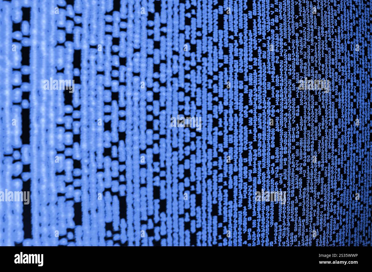 Macro of password selection on the monitor of the office computer. The ...
