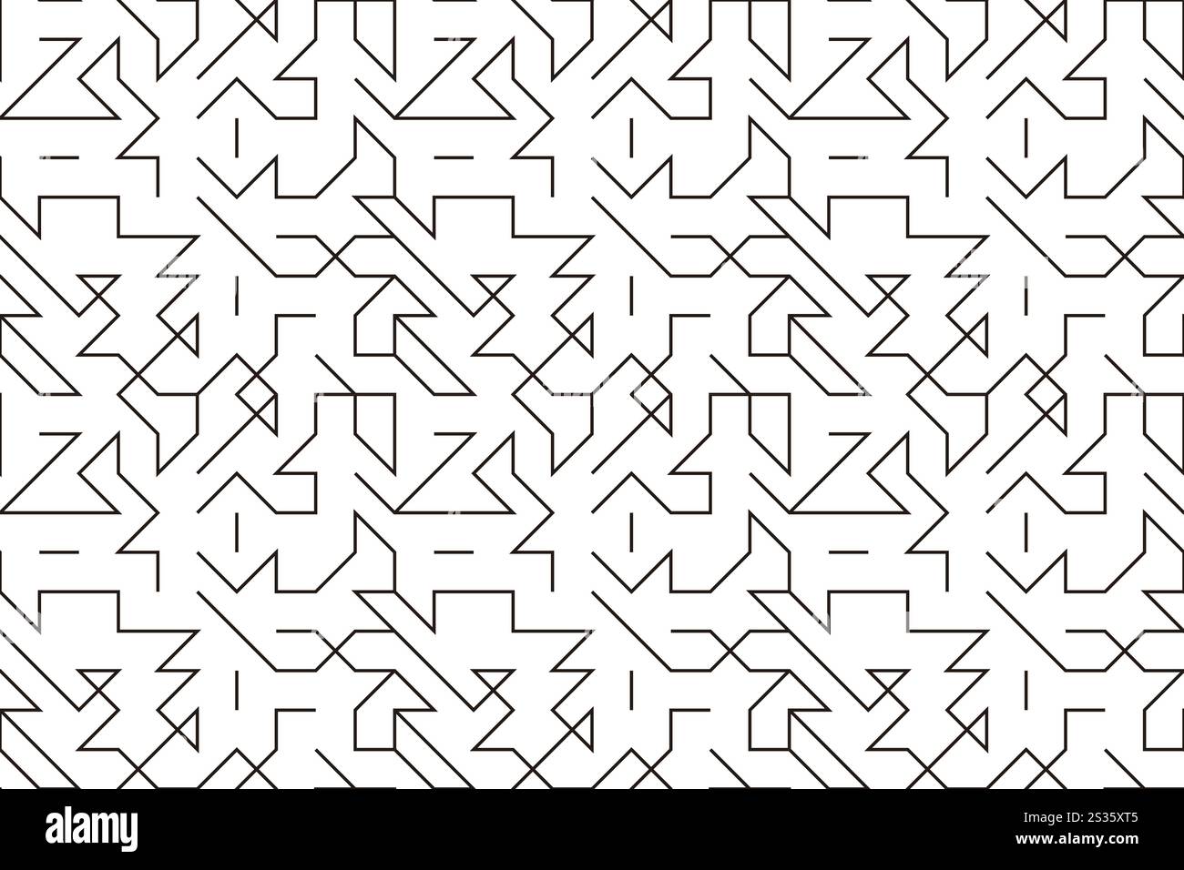 A black and white seamless patterned background with many lines. The ...