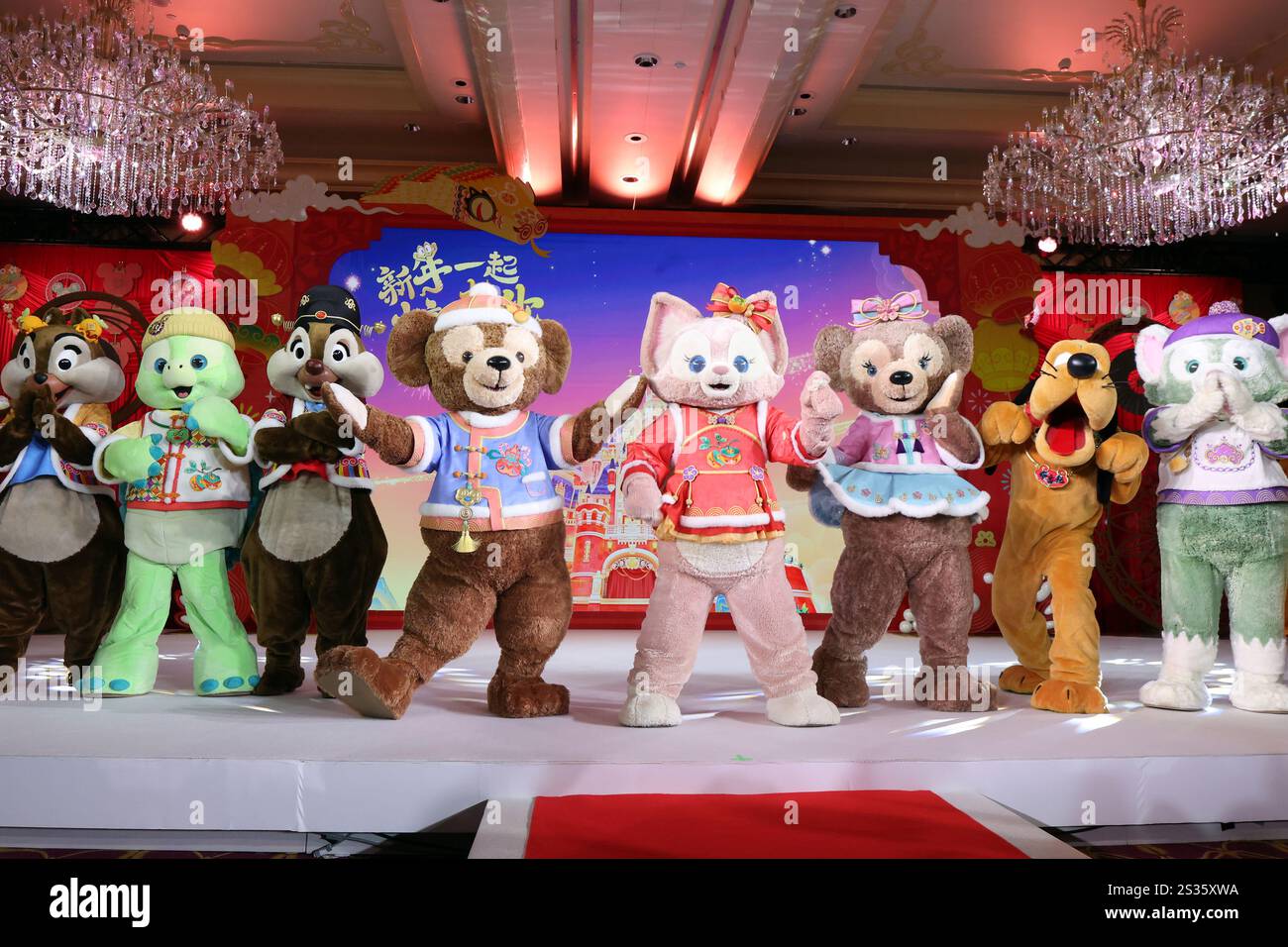 Shanghai,China.8th January 2025. Disney characters dressed in new ...