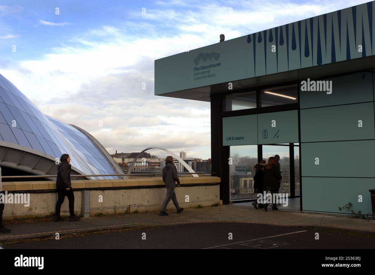 Car Park entrance to the Sage Gateshead music venue, now known as The ...