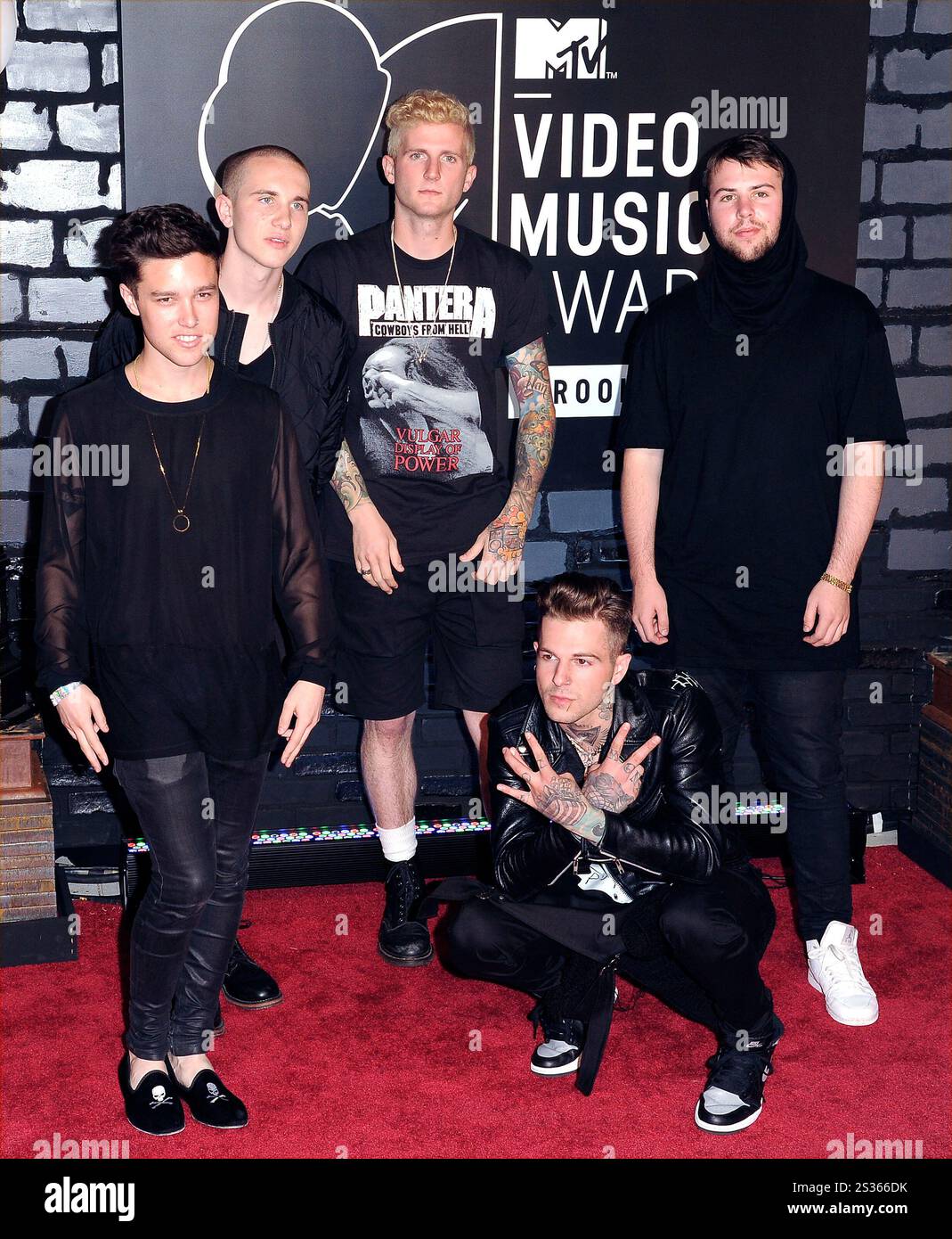 NEW YORK, NY - AUGUST 25: Jesse Rutherford, guitarists Jeremy Freedman ...