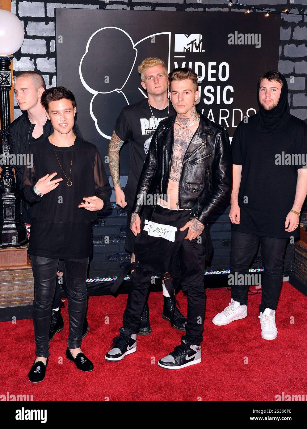 NEW YORK, NY - AUGUST 25: Jesse Rutherford, guitarists Jeremy Freedman ...