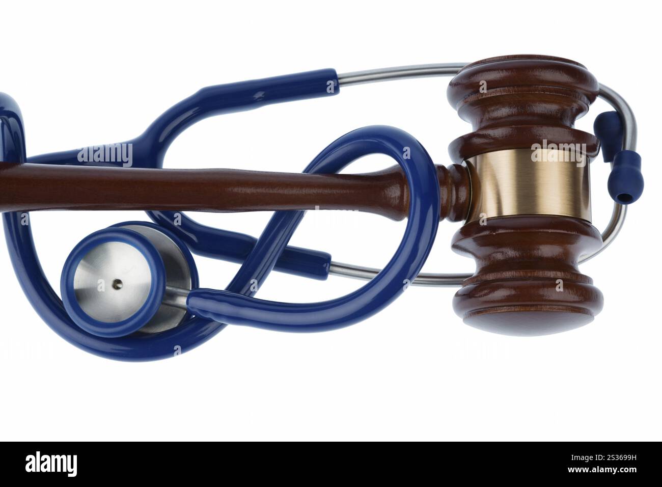 Judge's hammer and stethoscope, symbolic photo for botched work and ...