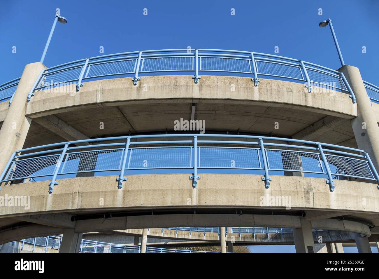 Multi-storey pedestrian bridge, symbol for infrastructure, connection ...