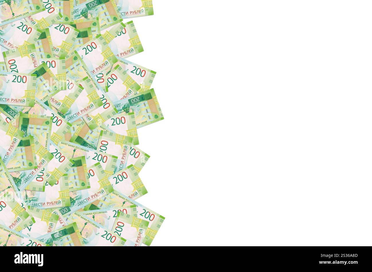 Monument to sunken ships on new green russian 200 rubles banknote close up Stock Photo - Alamy