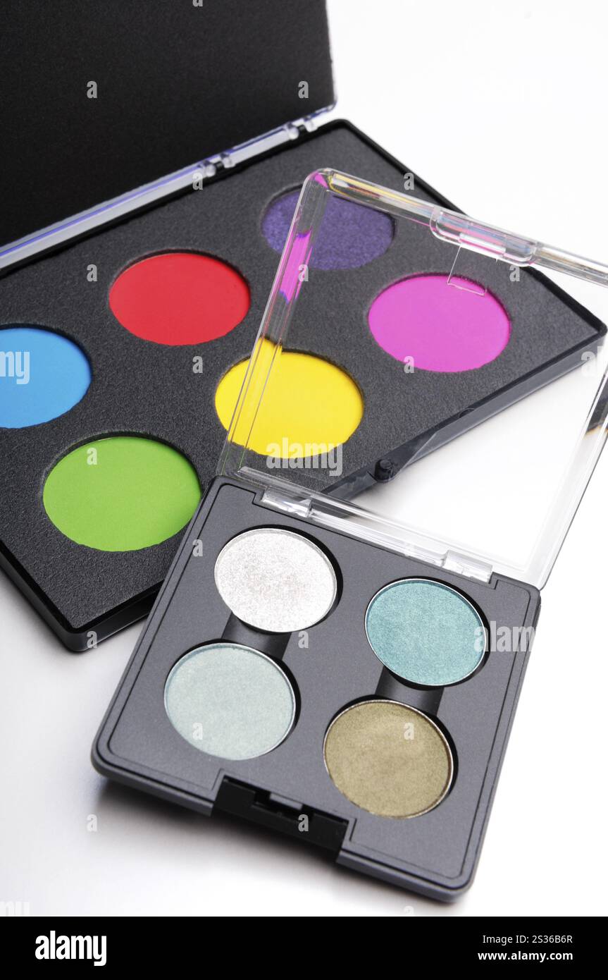Colorful eyeshadow makeup palettes Stock Photo - Alamy