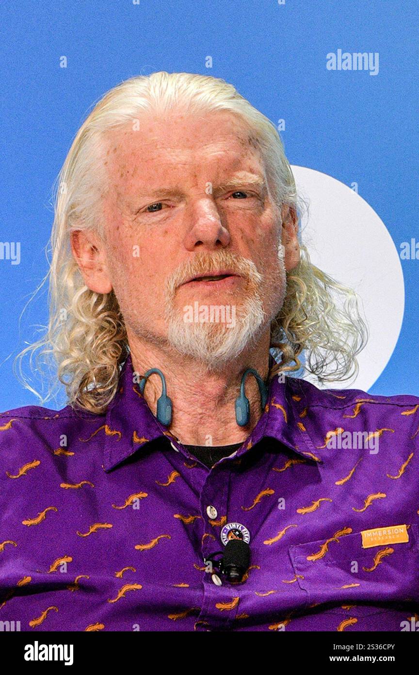 Las Vegas, NV, USA. 8th Jan, 2025. TWITCH CEO, Dan Clancy speaks during ...