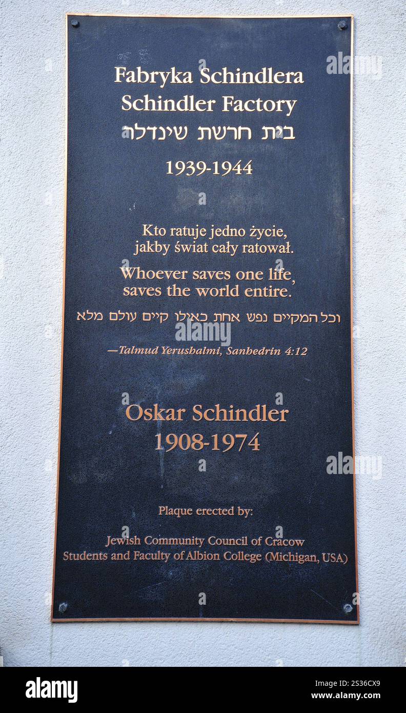 Historical Museum of Krakow in the Oskar Schindler Factory Stock Photo ...