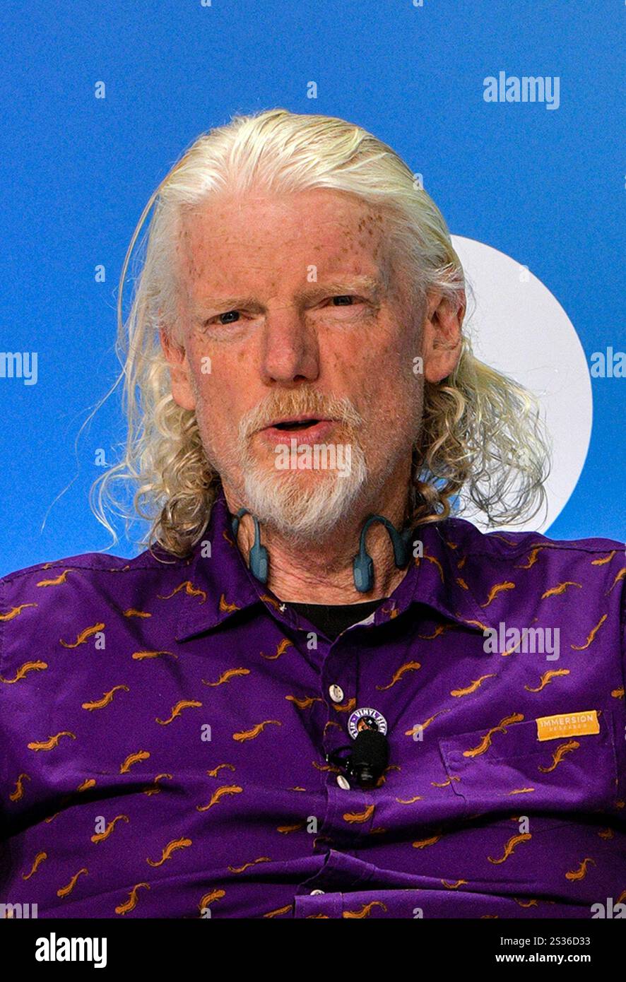 Las Vegas, NV, USA. 8th Jan, 2025. TWITCH CEO, Dan Clancy speaks during ...