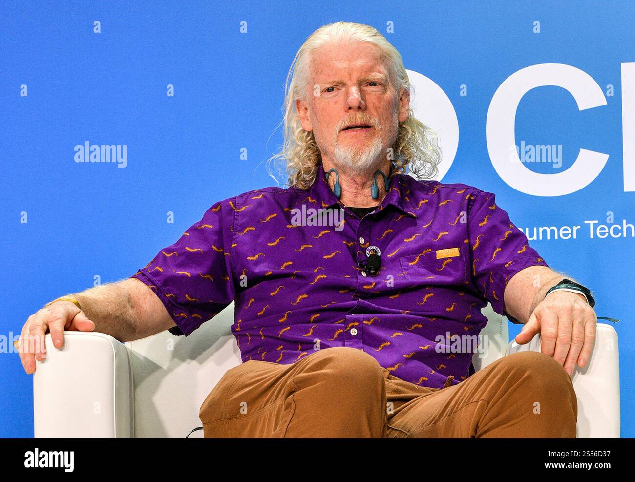 Las Vegas, NV, USA. 8th Jan, 2025. TWITCH CEO, Dan Clancy speaks during ...